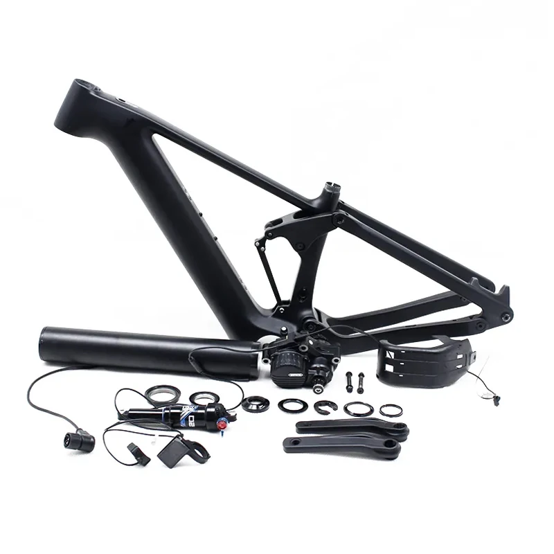 Electric Bike Full Suspension Carbon Fiber Frame M820 Motor Carbon ...