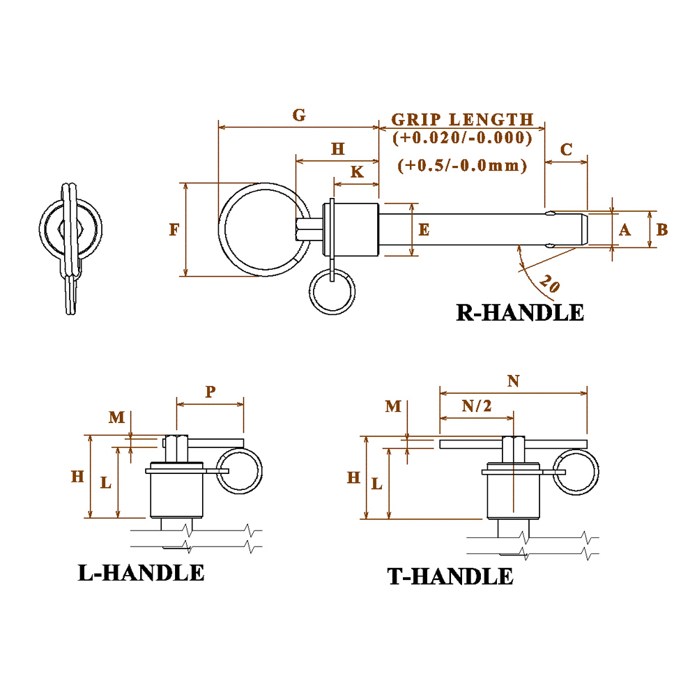 T Handle Double Acting Ball Lock Pin OEM & ODM | HKAA