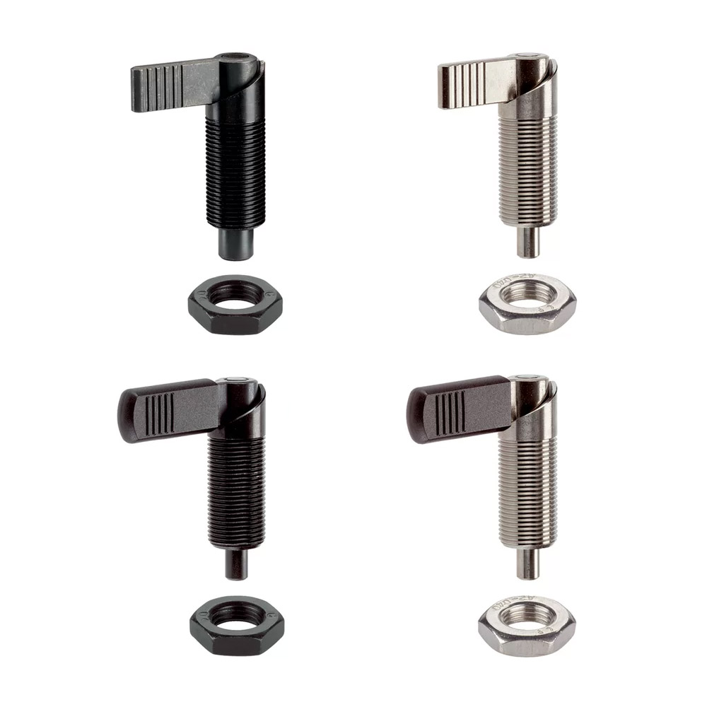 Index Bolts Index Plungers Compact with Hexagon Collar and Locking with ...