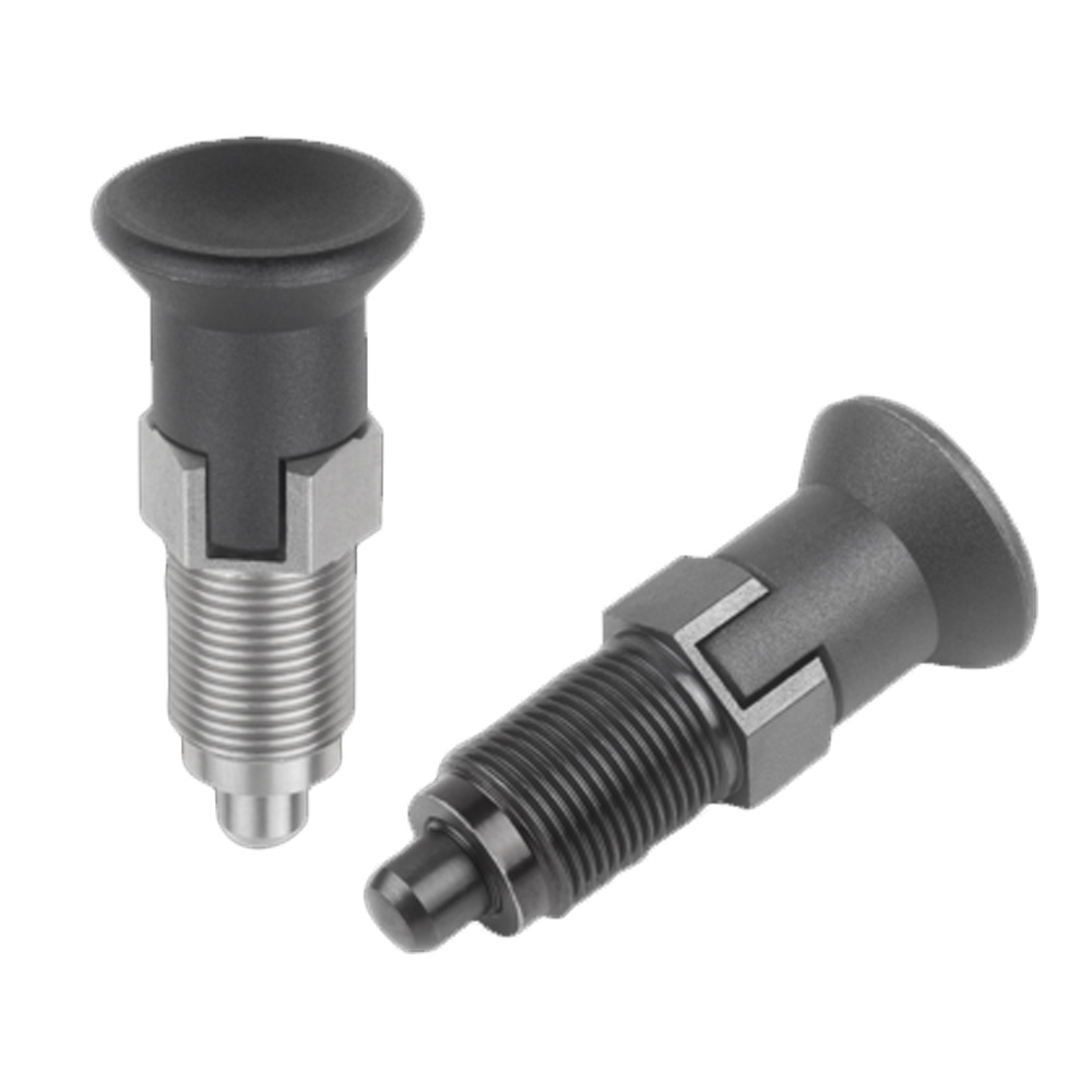 Index Bolts Index Plungers Compact with Hexagon Collar and Locking with ...