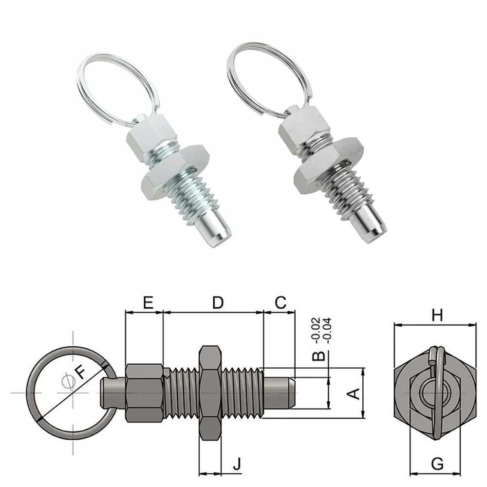 Stainless Steel Pull Ring Retractable Spring Plunger | HKAA