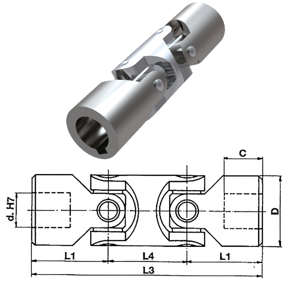 Double Cardan Universal Joint with Needle Bearing OEM & ODM | HKAA
