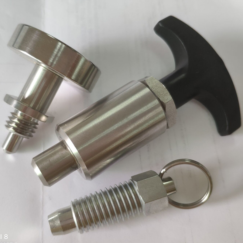 Retractable Spring Loaded Index Plunger Carbon Steel Stainless Steel Lock Out T Handle Indexing ...