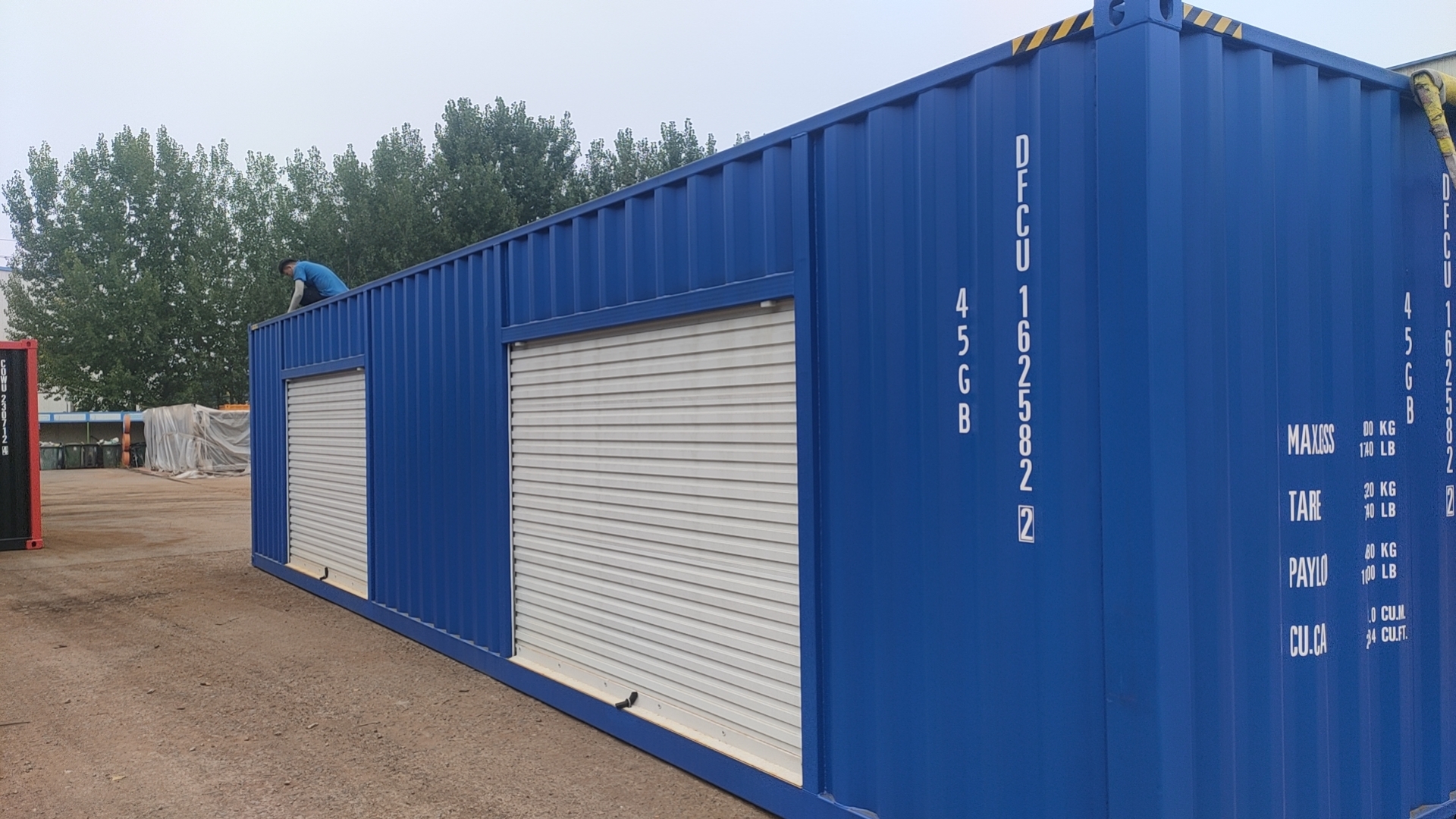 40ft Roller Shutter Rolling Door Storage Roll-on Container 40 Feet ...