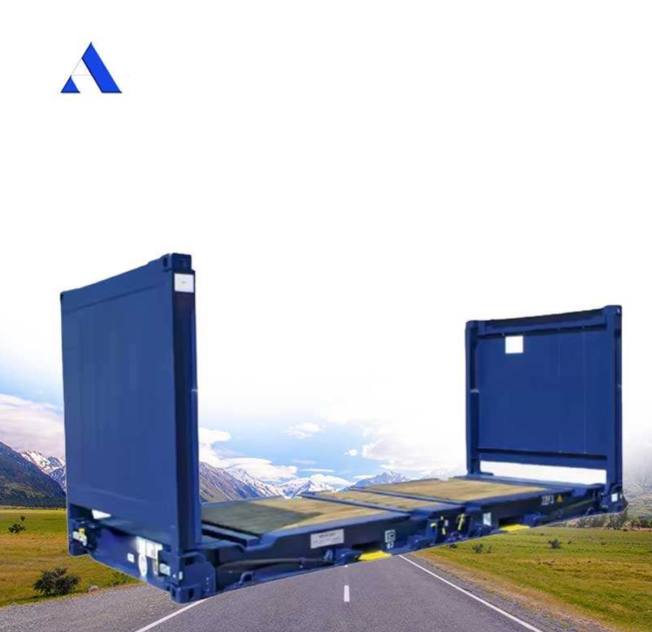 20ft 20 Feet Flat Rack Wood Floor Collapsible Shipping Containers for ...