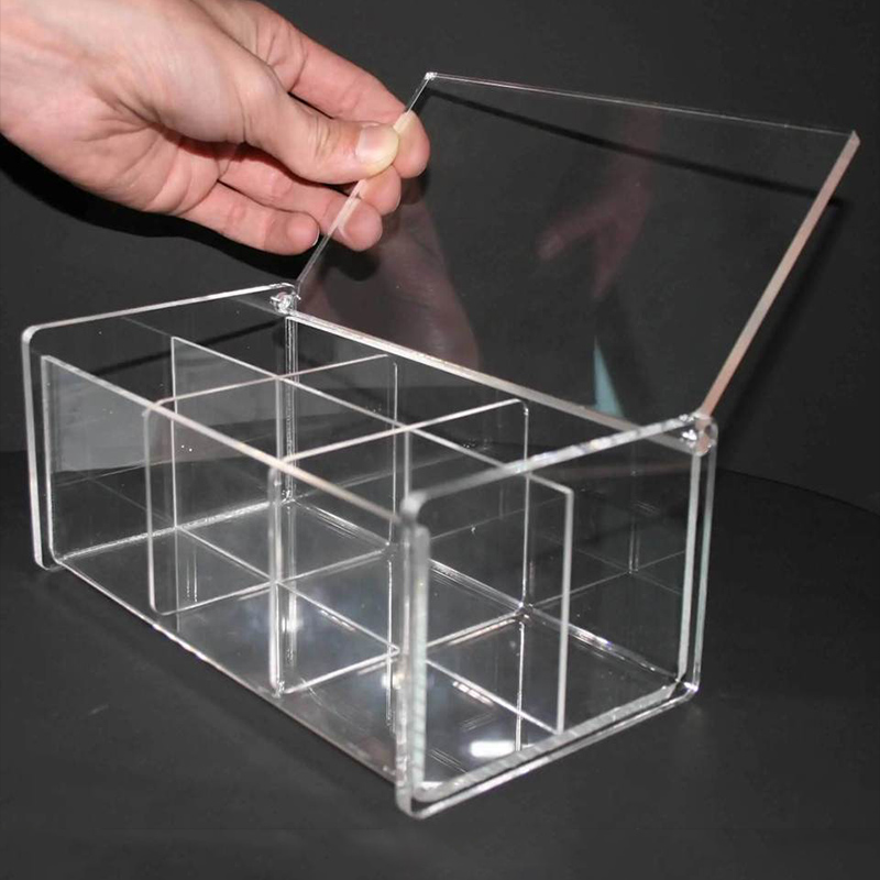 Square acrylic polycarbonate storage box by bonding processing for sign ...