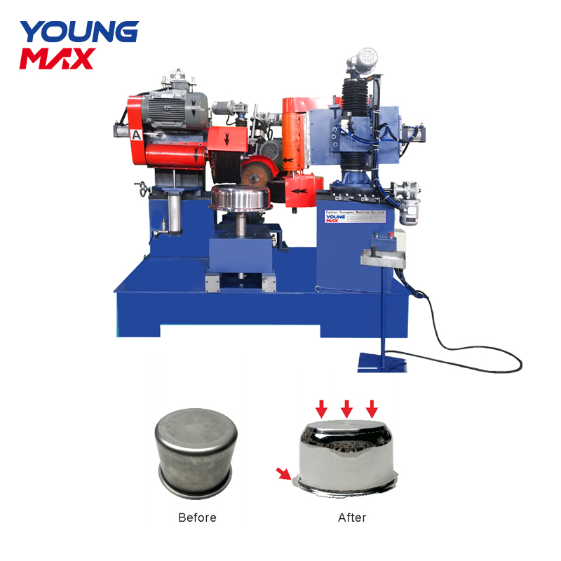 Youngmax kitchen utensil multi station metal polishing machine