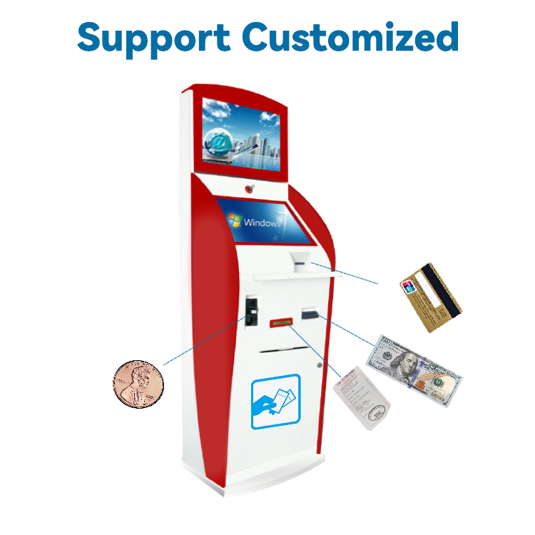 Touch Screen Coin Exchange Machine Customized Self Service Machine Cash ...