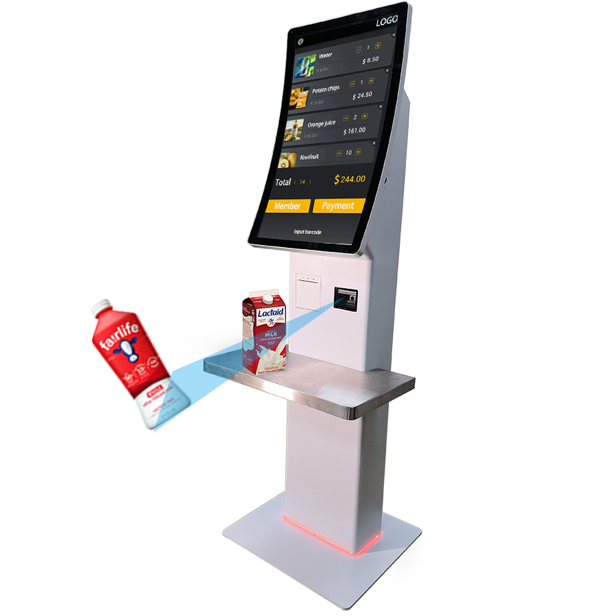 Check Out Machines Self Service Touch Screen Automatic Order Payment Terminal Kiosk Supermarket ...