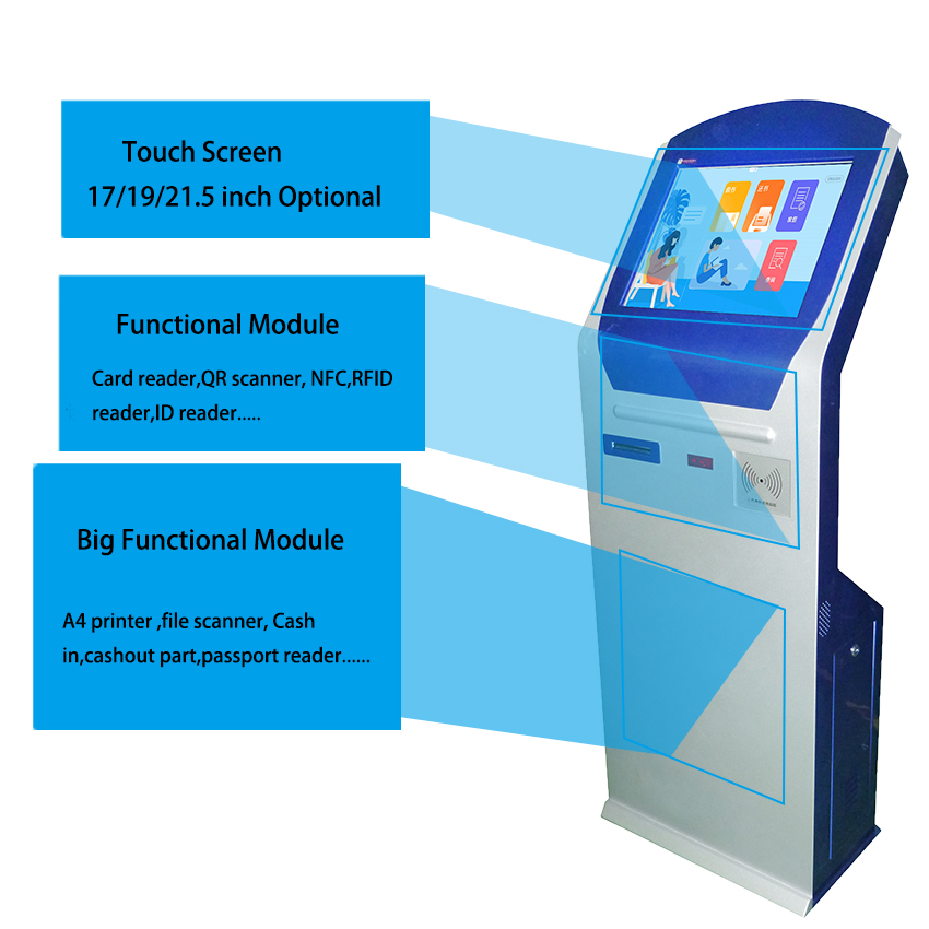 21.5 Inch Touchscreen Kiosk Multimedia Touch All in One Information ...