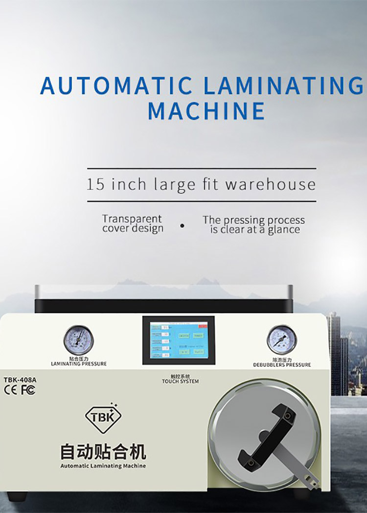 TBK-408A | All-in-One OCA Laminator & Bubble Remover (15-Inch)
