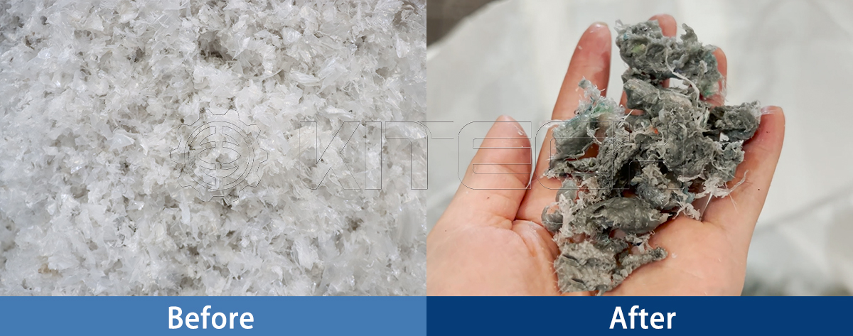 Kitech Machinery Semi-Melting Type Squeezer For Plastic Film Recycling ...