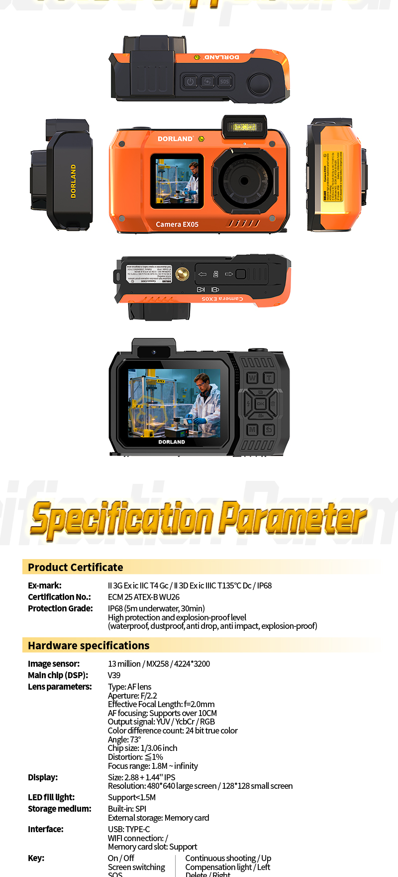 DORLAND Industrial High Protection Explosion-proof Camera Camera EX05 ...