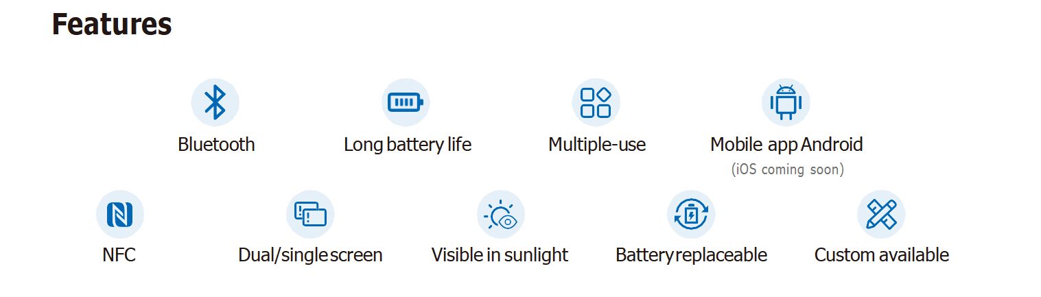 Electronic Table Cards - Highlight HTC750 for Digital and Name Card ...
