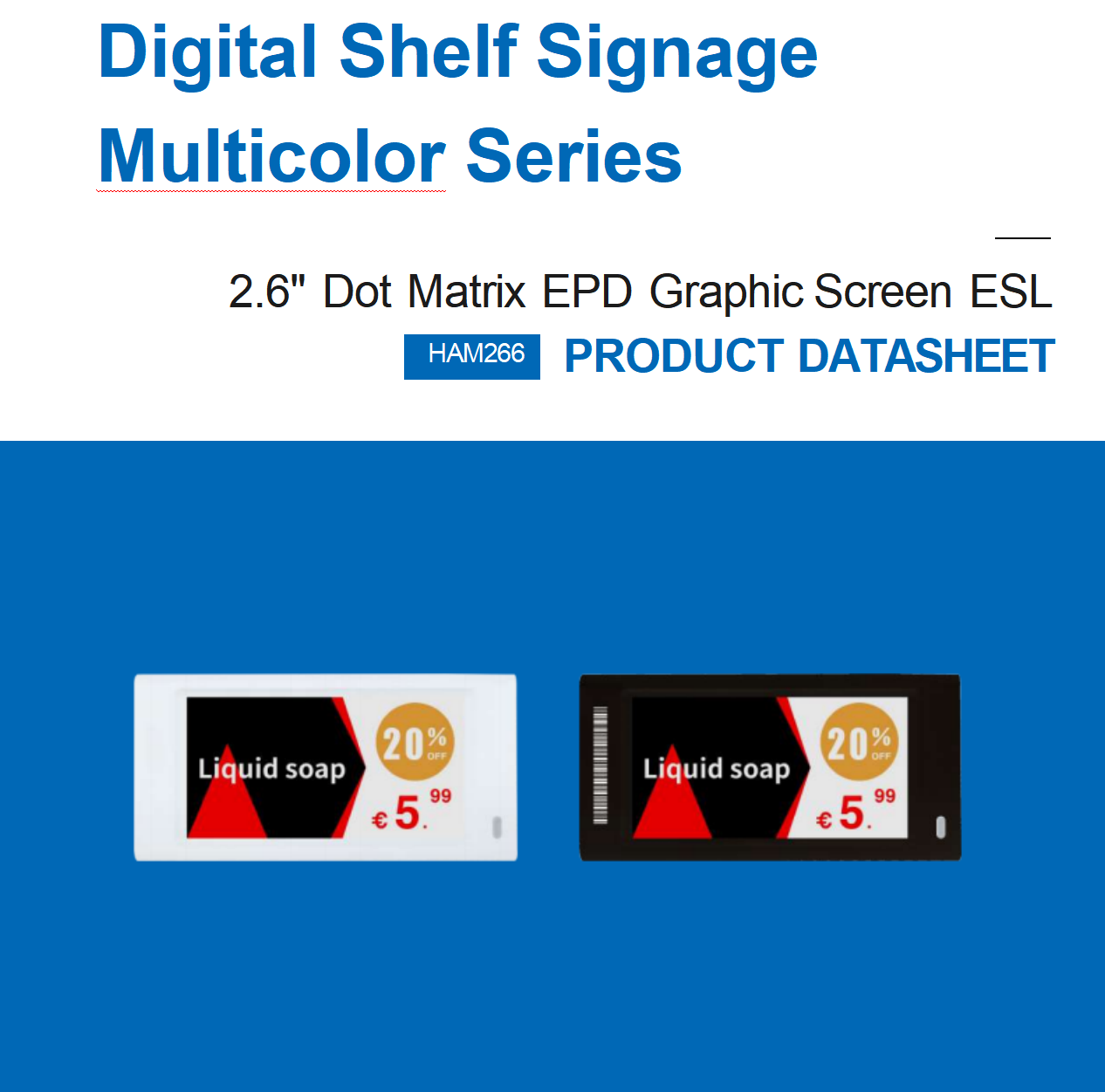 Highlight HAM266 digital shelf signage for retail supermarket - Highlight