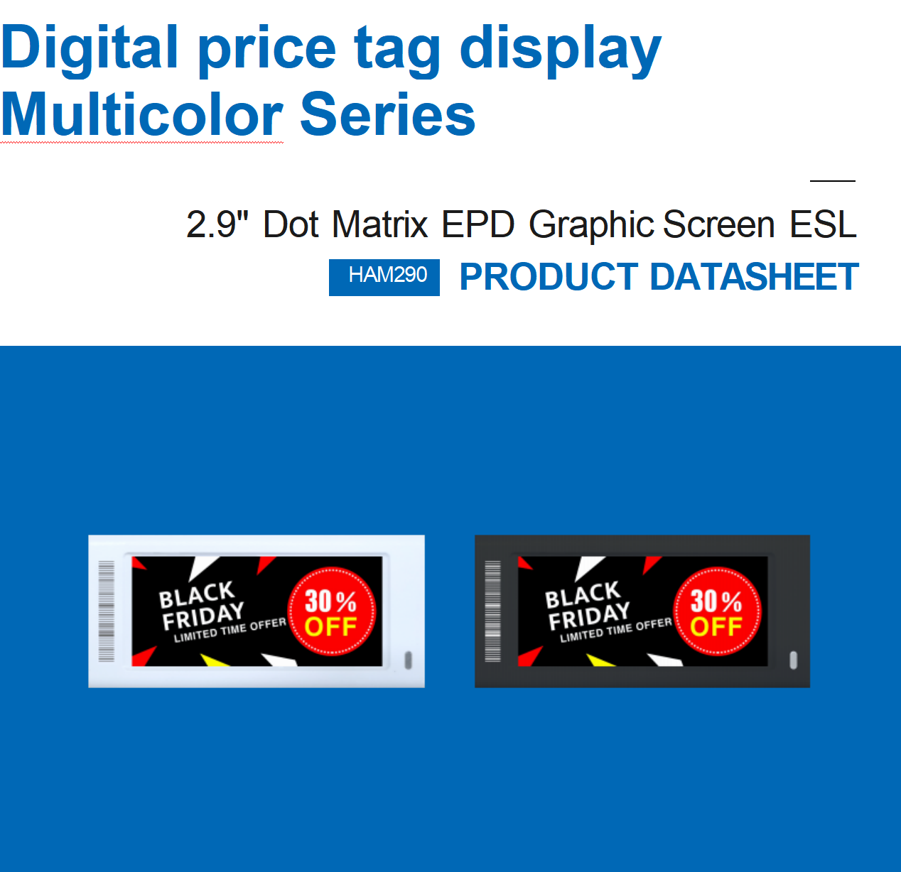 Highlight HAM290 Digital Price Tag Display for Retail - Highlight