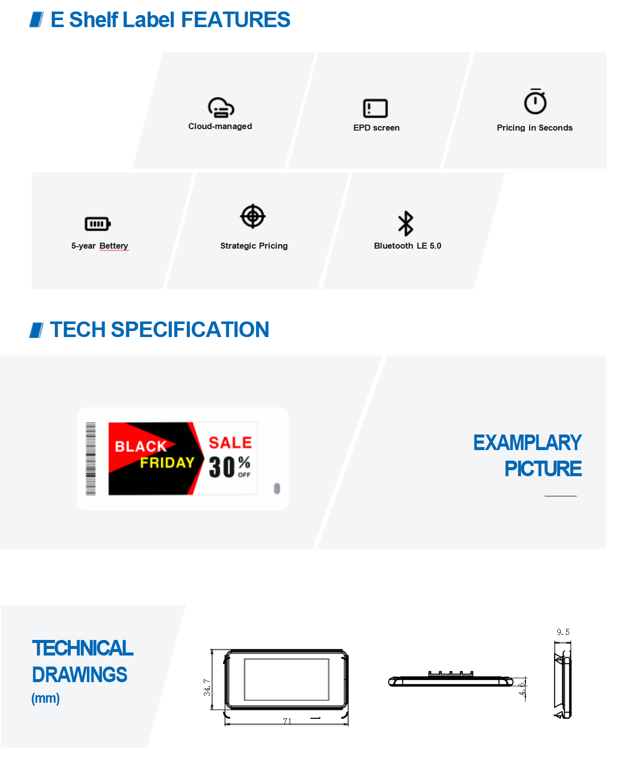 Highlight HSM213 E Shelf Label for Retail Stores - Highlight