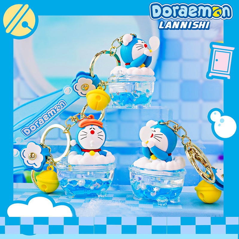 Doraemon Series Bubble Bath Floating Pendant Keychain Acrylic into the ...