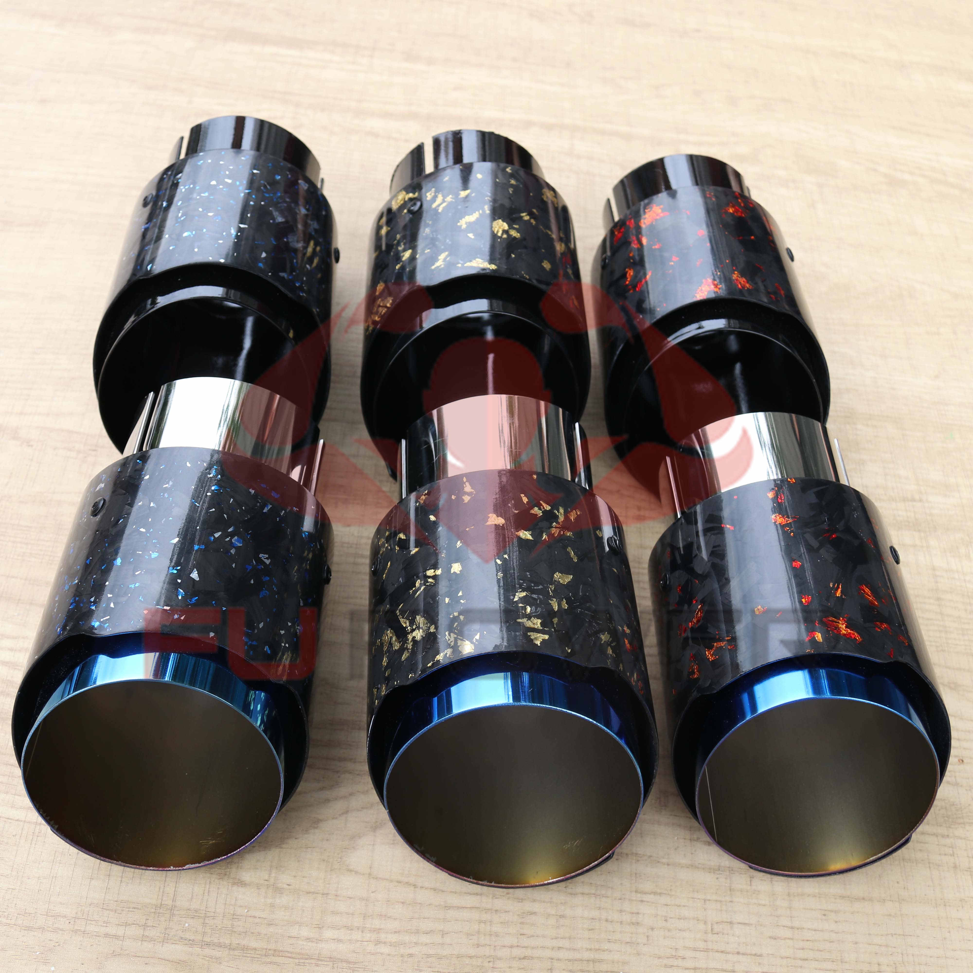 Universal 3inch Exhaust Carbon Single Tips