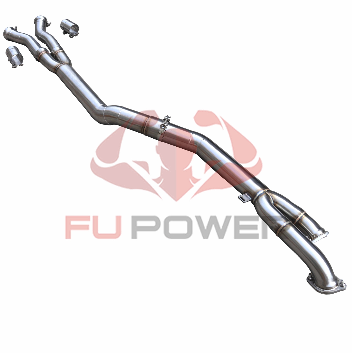 Exhaust single midpipe with backplate for BMW M3 M4 G80 G82 G8X muffler