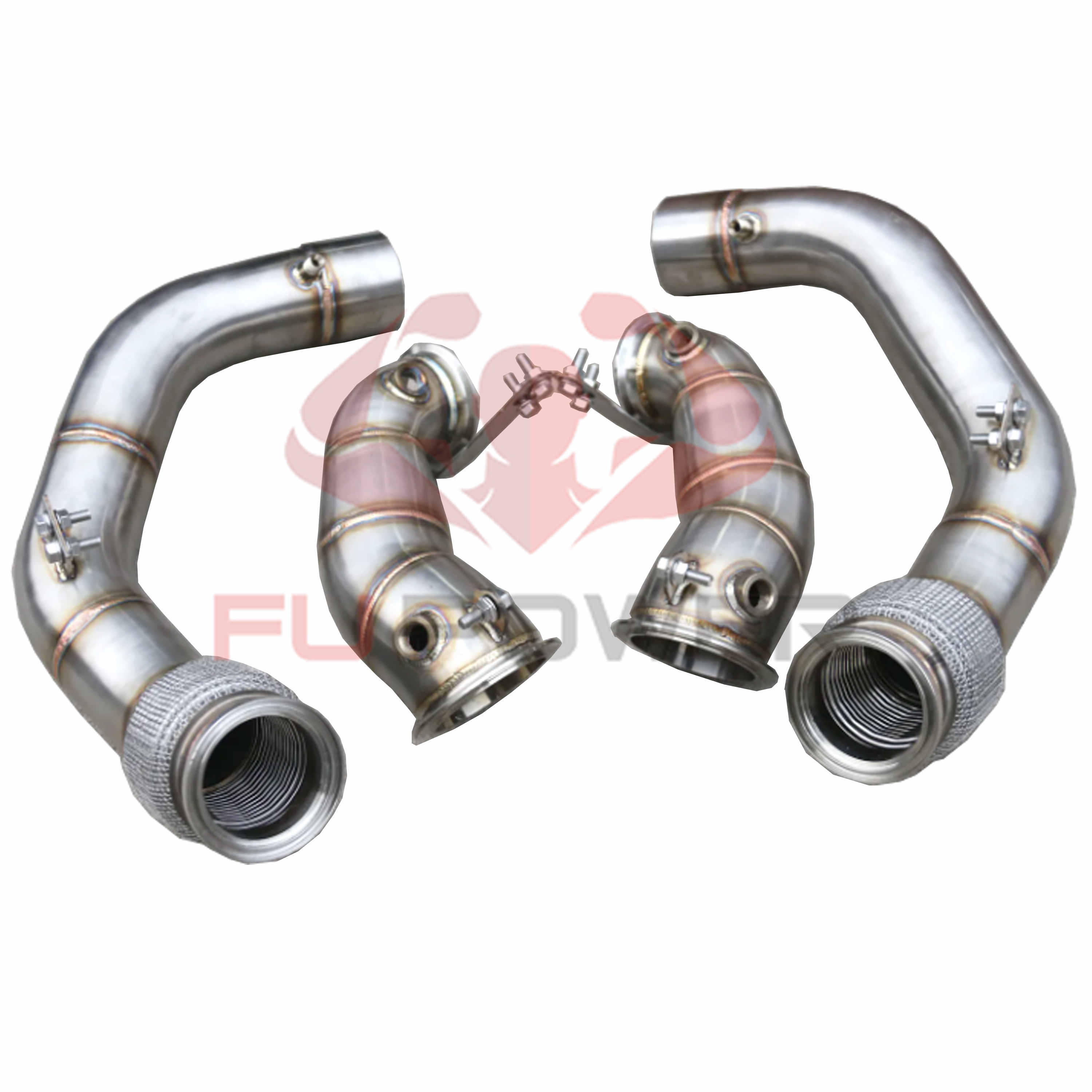 STAINLESS STEEL RACE DOWNPIPES M5 & M8 F90 F91 F92 F93 S63 2018-2021