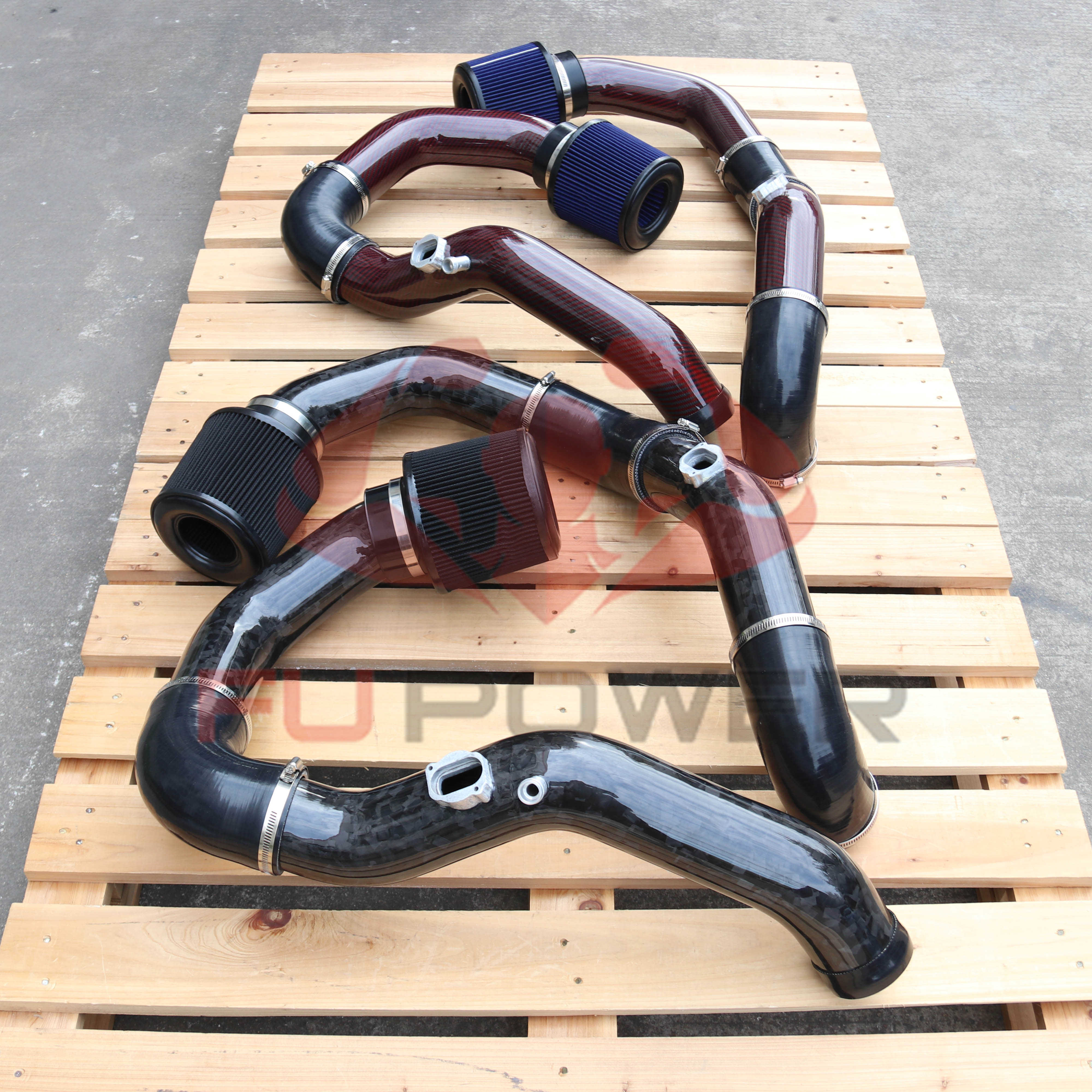 S55 F8X M3 M4 F80 F82 Carbon Fiber Red/Forged Carbon FRONT MOUNT INTAKE ...