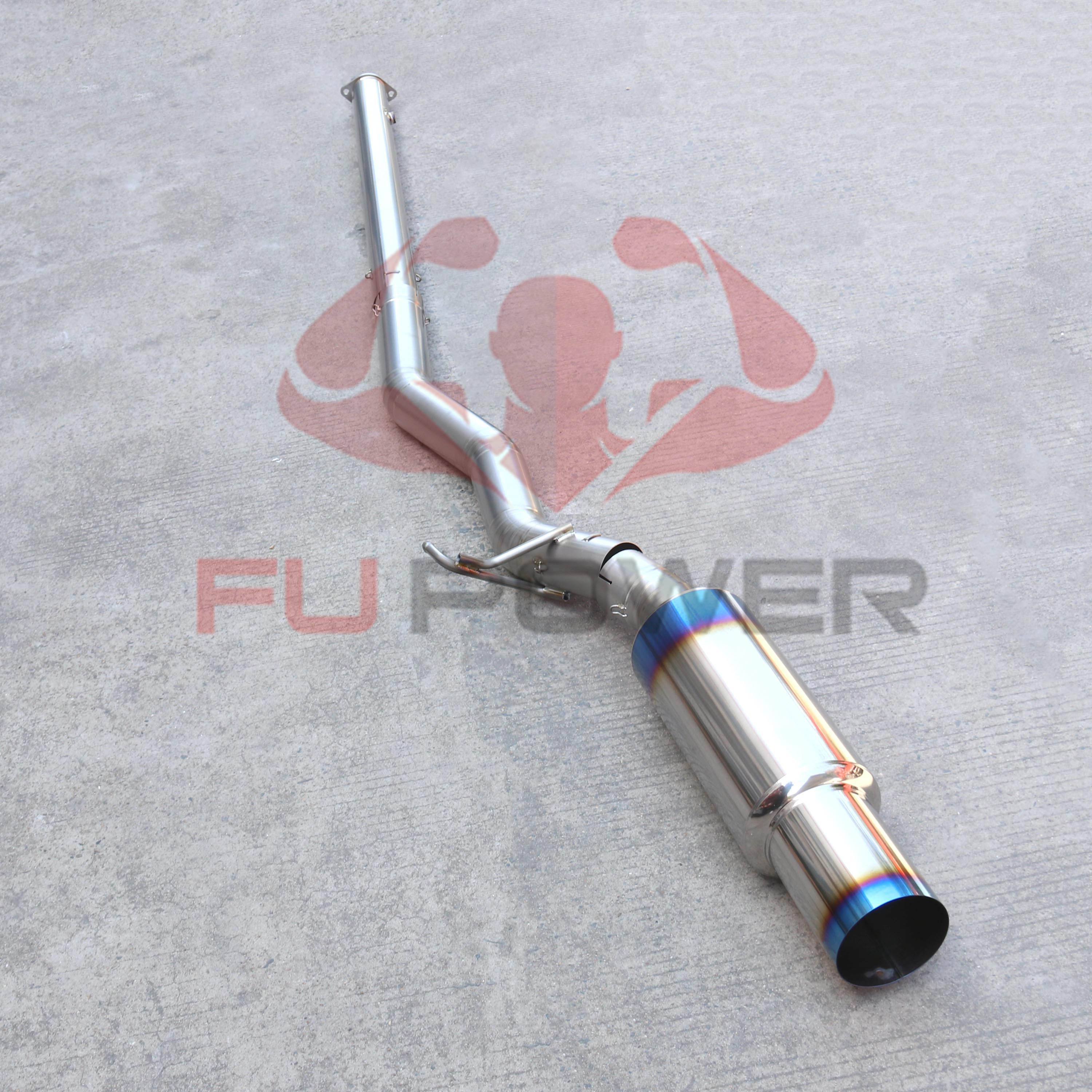 Mitsubishi EVO 7 8 9 with JDM Bumper Titanium Muffler Exhaust | Fupower