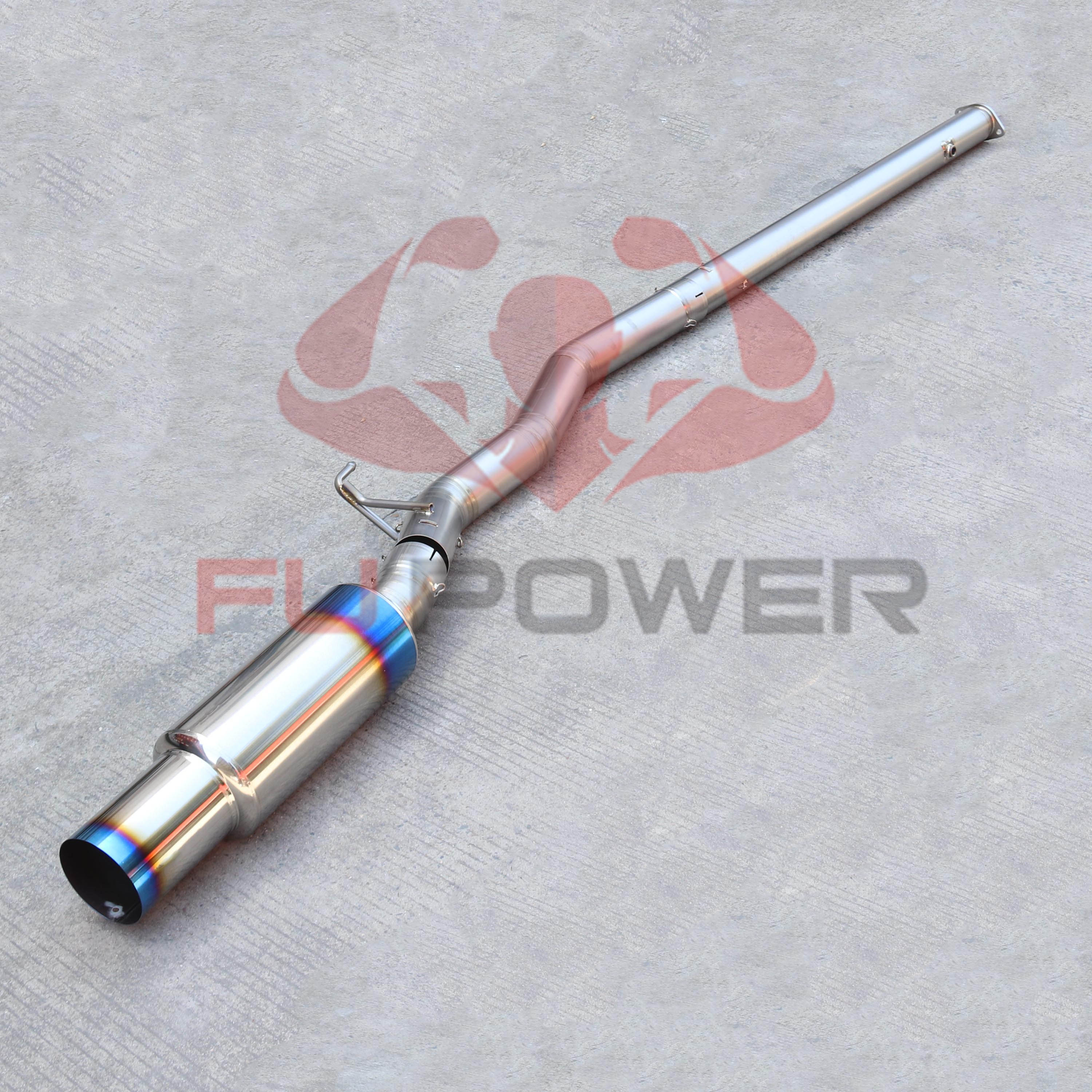 Mitsubishi EVO 7 8 9 with JDM Bumper Titanium Muffler Exhaust | Fupower