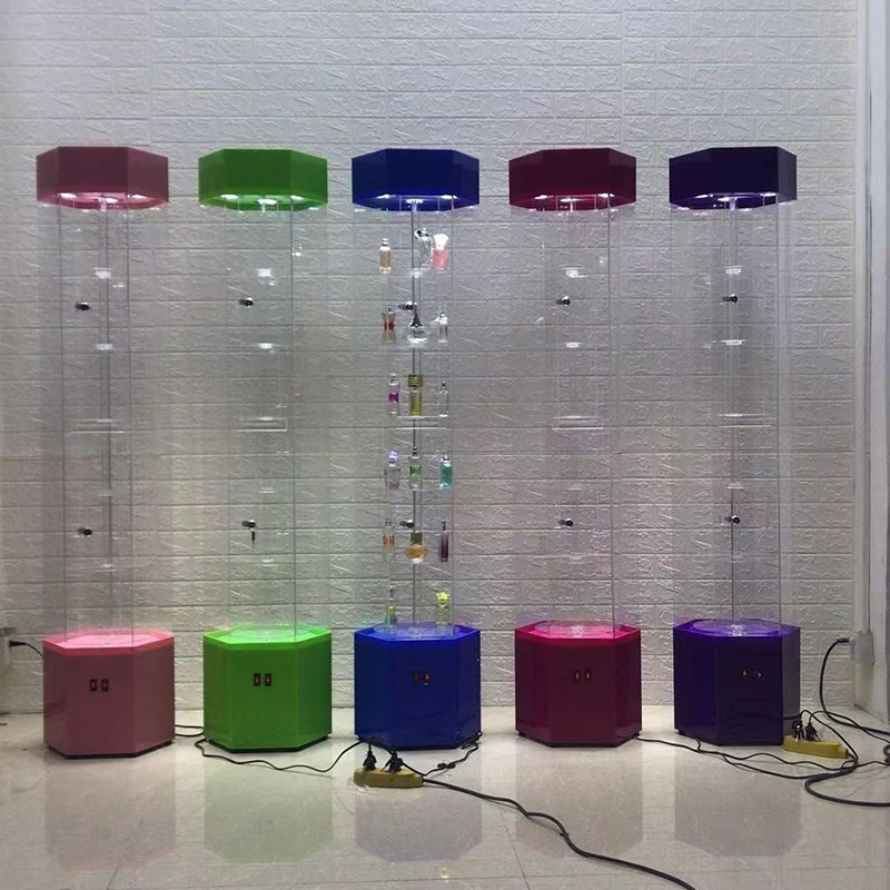 360 Degree Rotation Supermarket Metallic Shelves Store Display Racks ...