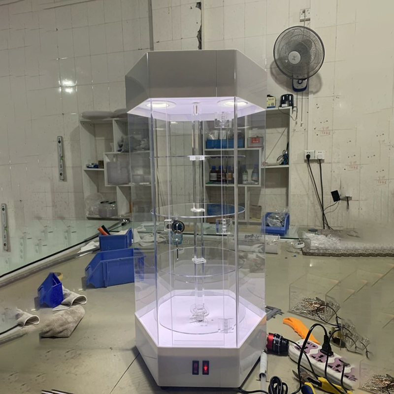 360 Degree Rotation Supermarket Metallic Shelves Store Display Racks ...