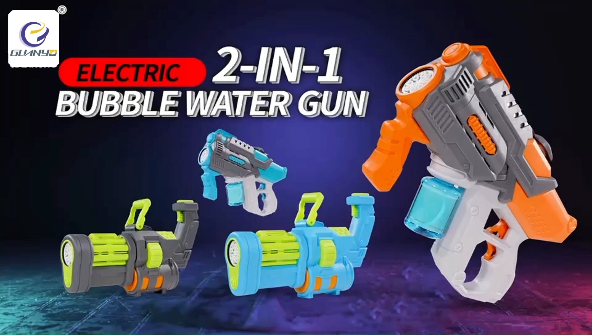 New UPGRADE! 2-IN-1 Water Gun Bubble Gun | Guanyu Toys
