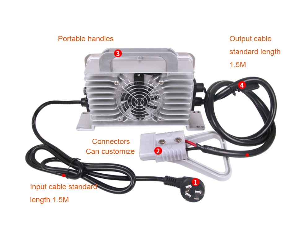 Cargador inteligente de alta resistencia de 60 V y 20 A para triciclos ...