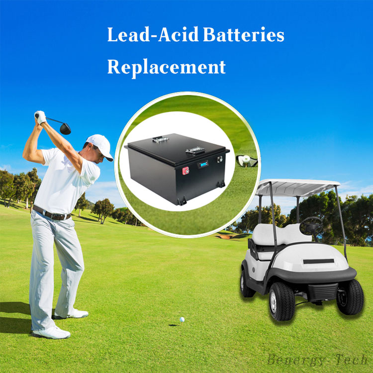 Batterie rechargeable Lifepo4 36V 50AH pour voiturette de golf électrique, voiture de golf ...