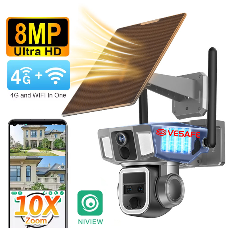 Pir Alarm 9w 4G Solar Ptz Camera - VESAFE