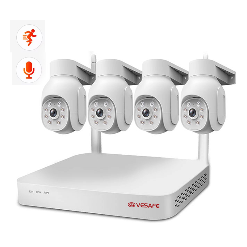 Sistema de cámaras de seguridad CCTV inalámbrico Wifi Nvr Poe Set de 8 ...