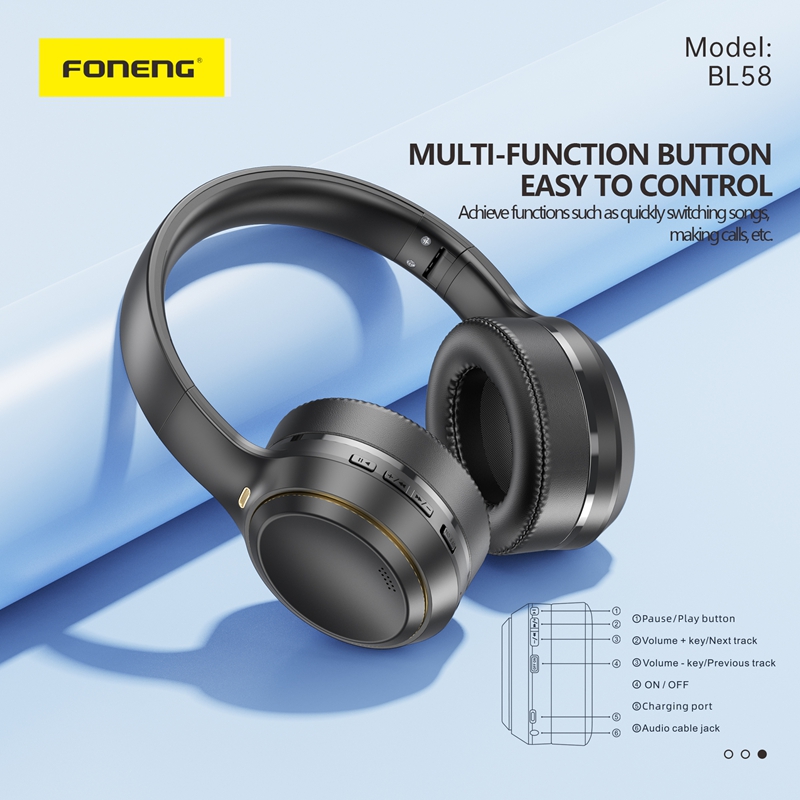 FONENG Wholesale Bluetooth Foldable Headphone BL58 | FONENG
