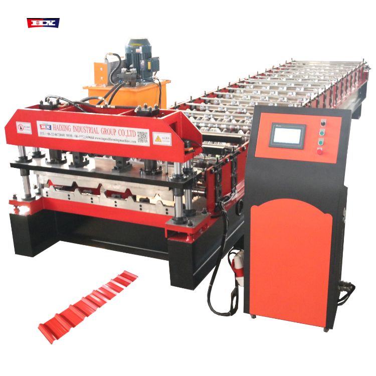 Aluminium Trapezoidal Galvanized Roofing Sheet Roll Forming Machine | HAIXING