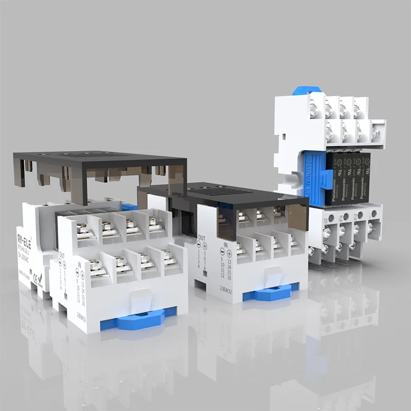 Customization Industrial Relay Socket With The Slim Relay 4 Channel 5a ...