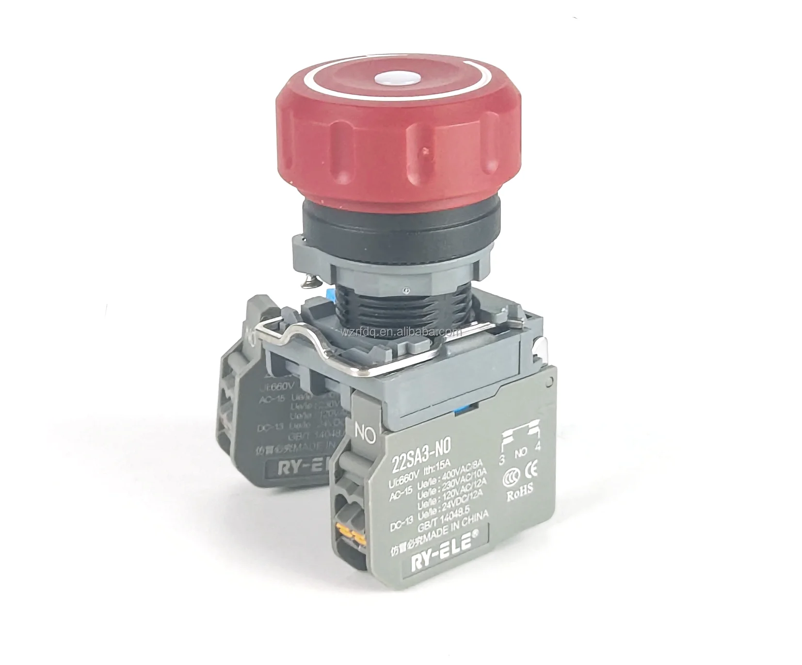 Customization 25a Plastic Emergency Stop Button Switch 1no 1nc