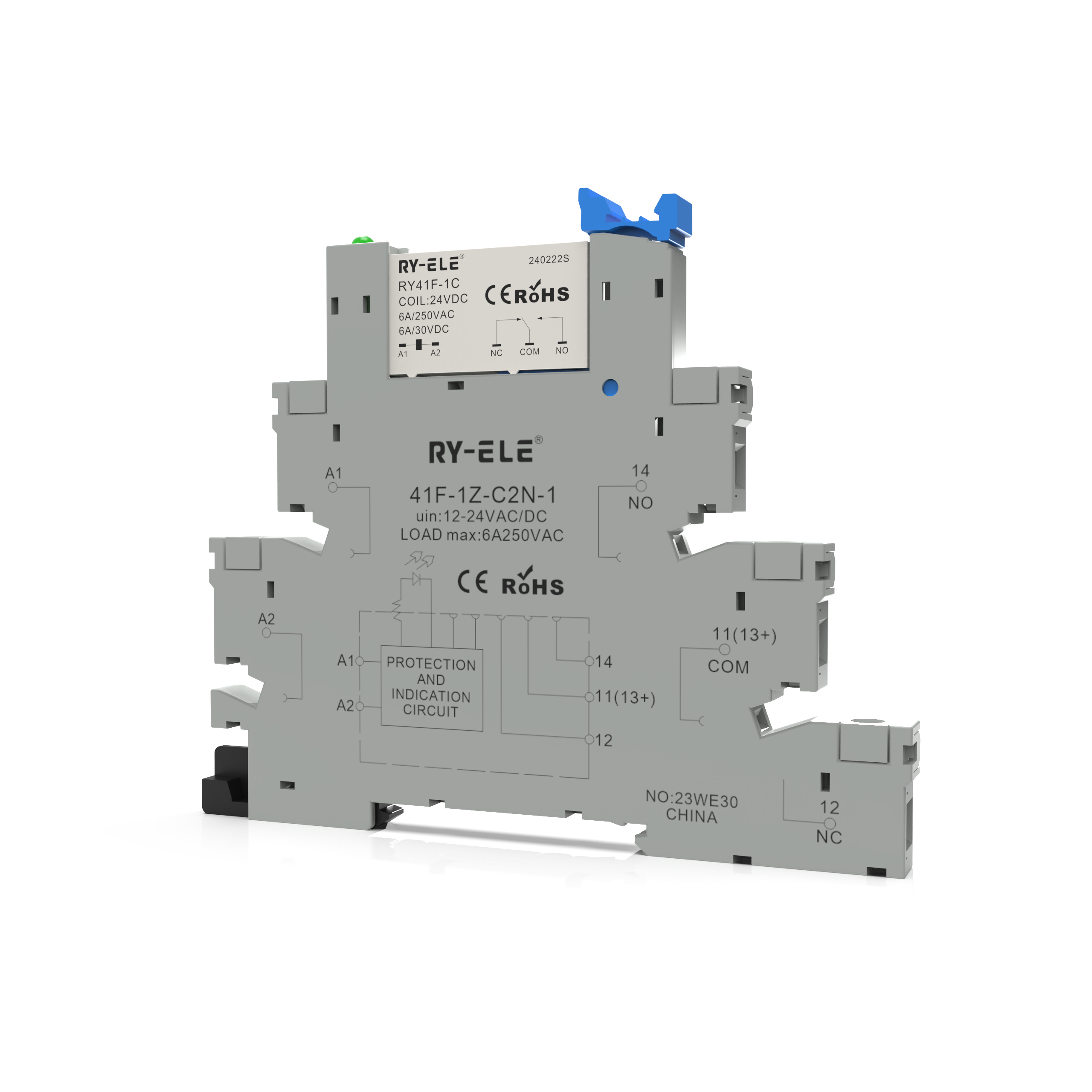 Oem Customizable 41f-1z-c2n Industrial Control Relay Module 24v Slim ...