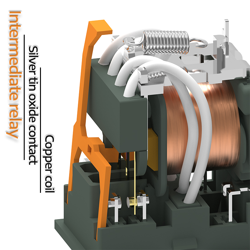 24VDC 220VAC 8Pin Intermediate Relay with Test Button 2NO2NC RXS2CN RY ...
