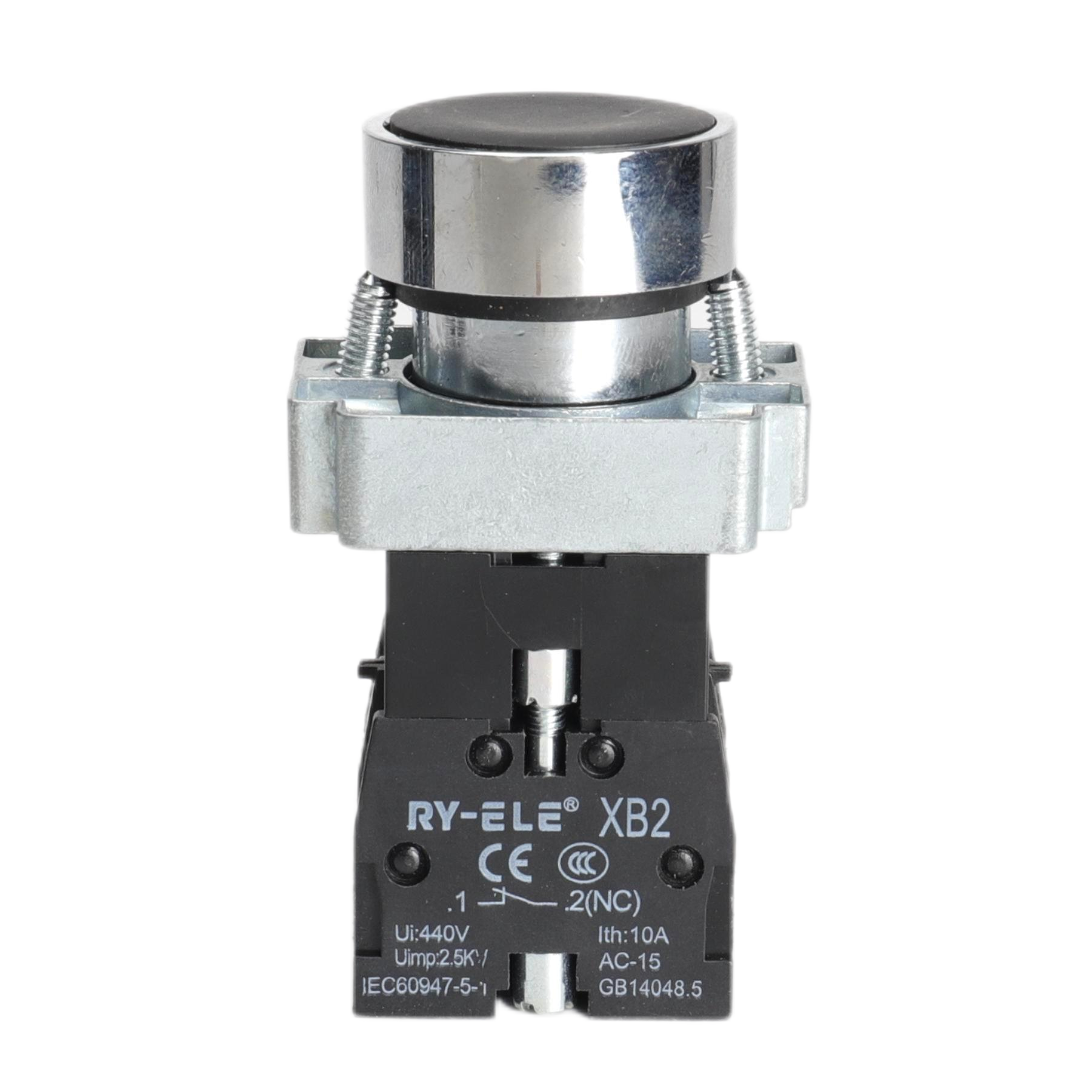 10A Screw-in Connection 22mm Self-locking Flat Button Switch RY-ELE ...