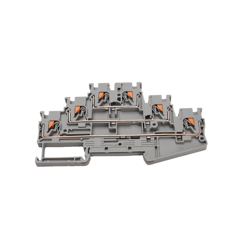 20A Brass Din Rail Triple-layer Terminal Block PT2.5-3L for Automotive ...