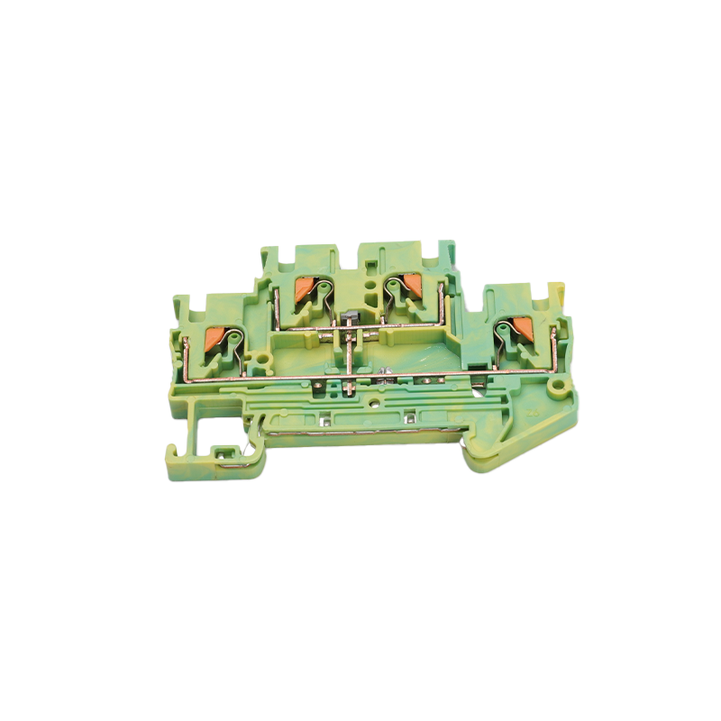 Din Rail Double-layer Push-in Ground Terminal Block PTTB2.5-PE for ...