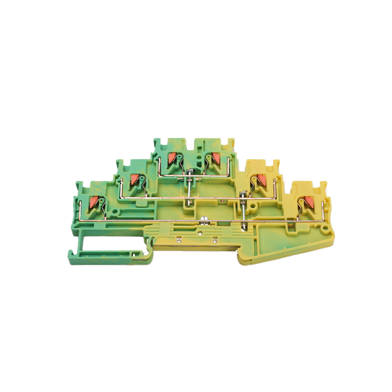 24-10AWG Triple-Layer Push-in Ground Terminal Blocks PT2.5-3L-PE RY-ELE ...