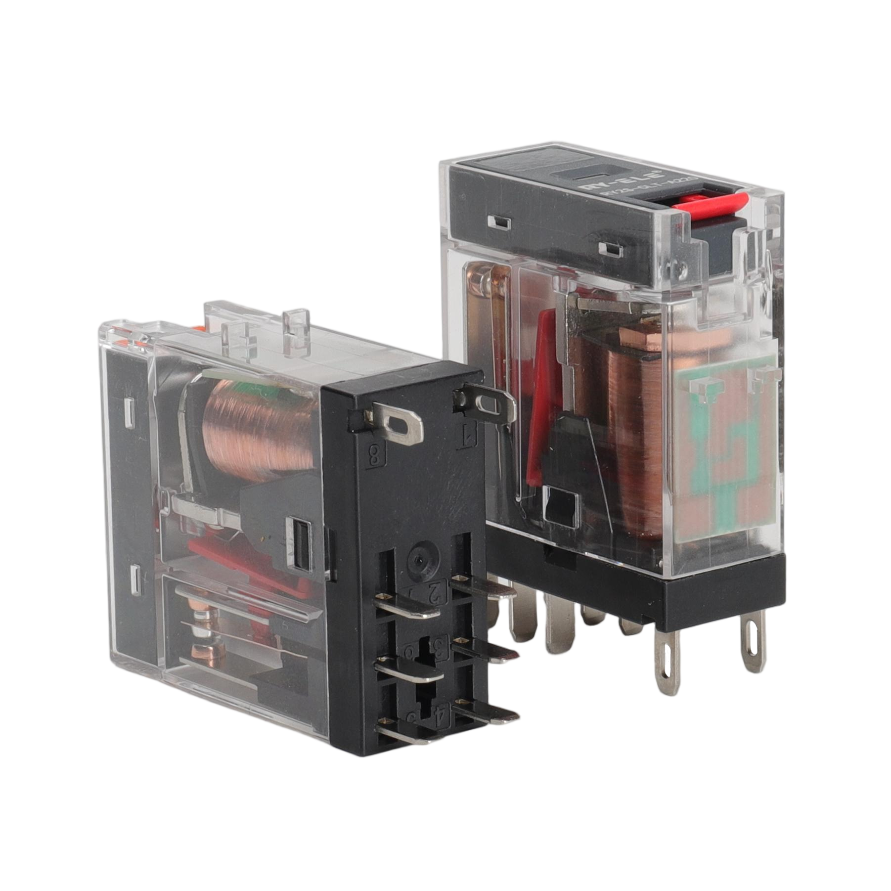 8A 250VAC/30VDC with Test Button Electromagnetic Industrial Relay RY2S ...