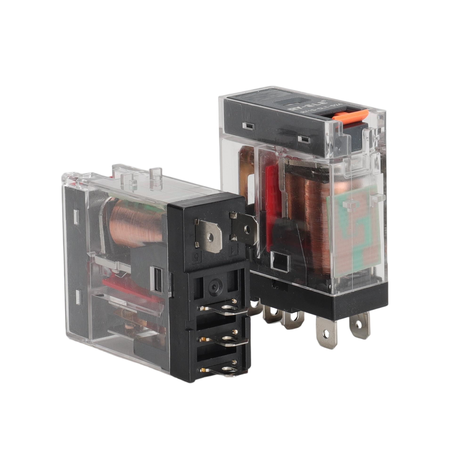 12A 250VAC/30VDC with Test Button Electromagnetic Industrial Relay RY1S ...