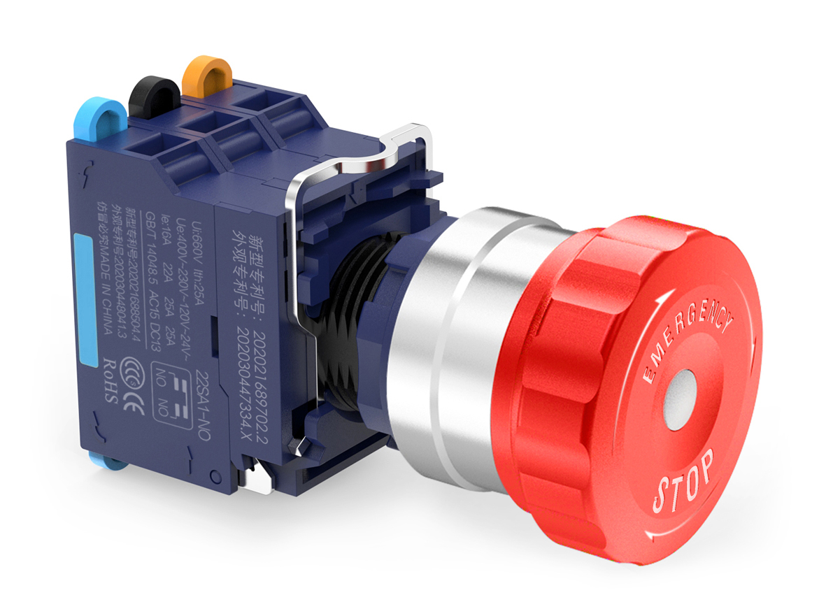 Customization 25a Plug-in Fast Connection Metal Push Button Emergency ...