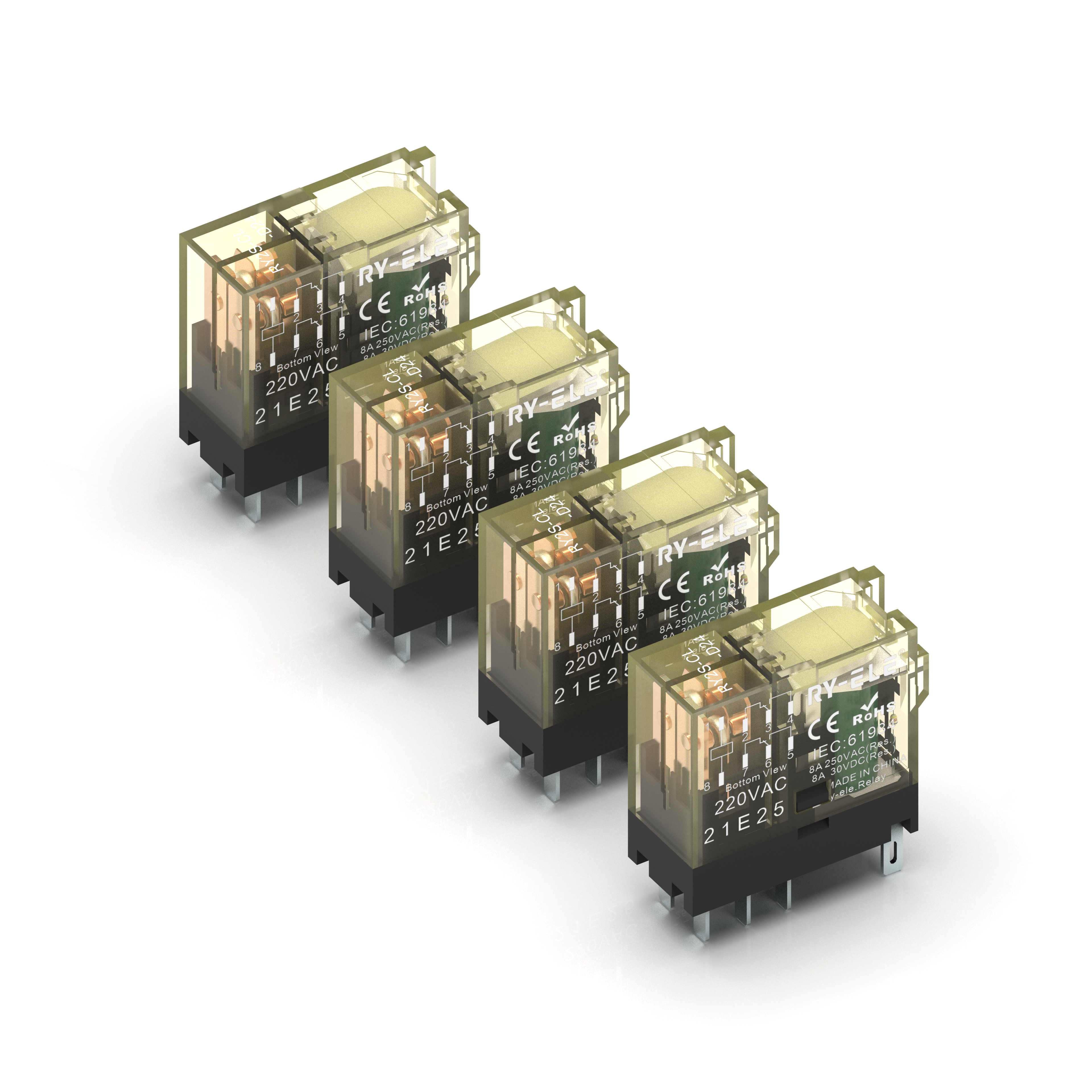 Customization Ry2s-cl-a220 8pin 220vac Relay OEM & ODM | RY-ELE