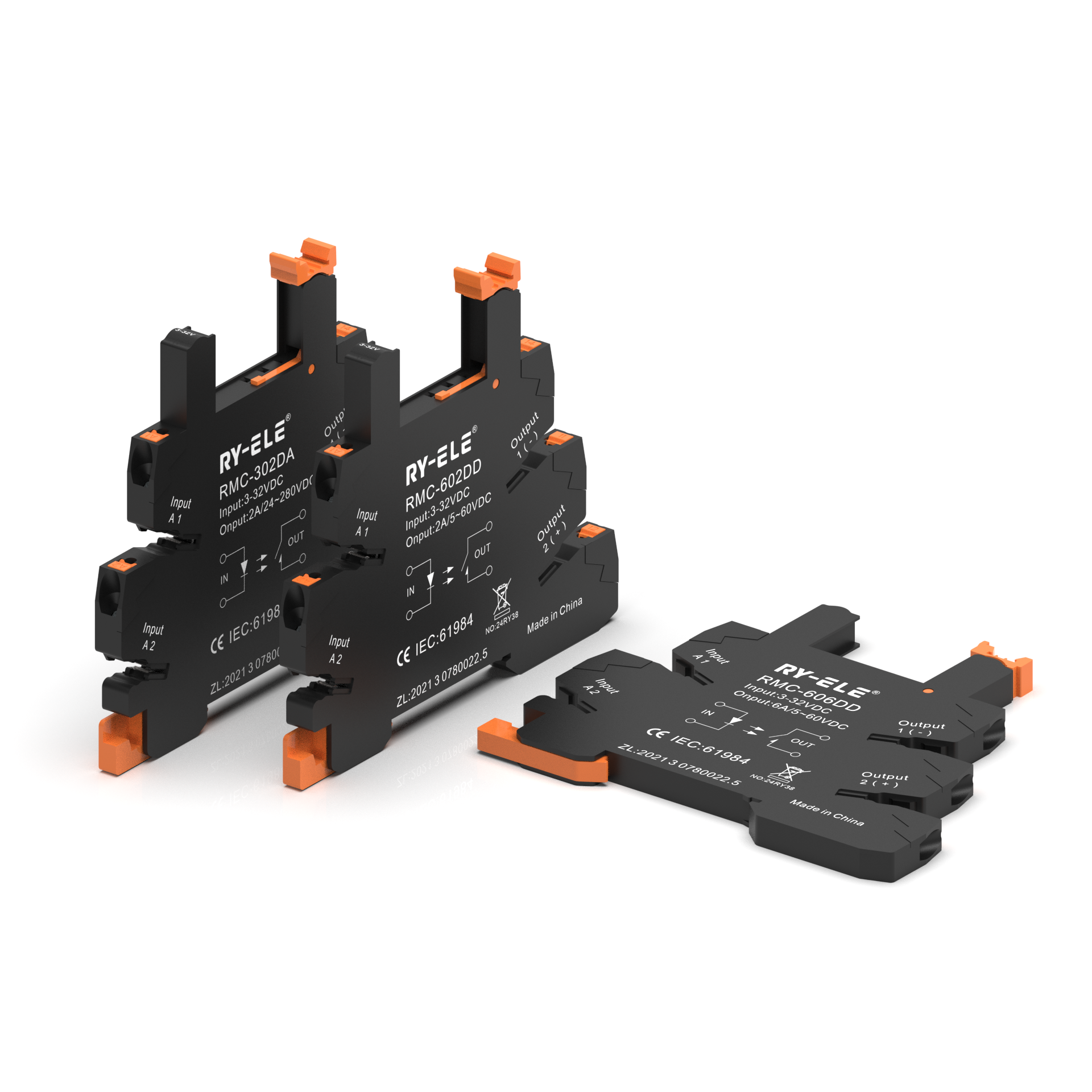 220VDC Slim Relay Socket with LED with 6.2mm Thickness Push in Wiring ...